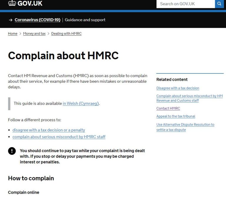 Making A Formal Complaint Against HMRC